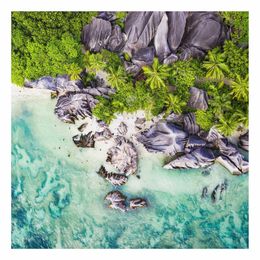 Bilderwelten Alu-Dibond Outdoor Bild Versteckter Strand