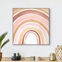Bilderwelten Wechselbild Aquarell Regenbogen Rosa