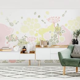 Bilderwelten Tapete - Fototapete Blumen - No.TA105 Sommerbrise - Fr&uuml;hling - Blumentapete Wandtapete Schlafzimmer Wohnzimmer modern auch selbstklebend