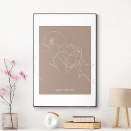 Bilderwelten Wechselbild Line Art - Verliebtes Paar Enjoy the now