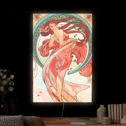 LED-Wechselbild Alfons Mucha - Vier K&uuml;nste - Der Tanz