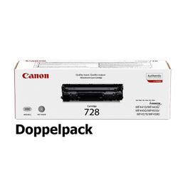 Canon Original Toner 728 Doppelpack schwarz 2x 2.100 Seiten (3500B002)