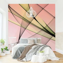 Bilderwelten Tapete - Energy - Fototapete Abstrakt Rosa Schlafzimmer Wohnzimmer modern - auch selbstklebend
