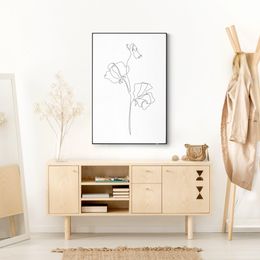 Bilderwelten Wechselbild Line Art Blumen - Erbsenpflanze