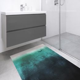 Bilderwelten Vinylteppich modern petrol Tiere Vinylmatte - Fische in der Tiefsee - Fische K&uuml;che Badezimmer Flur