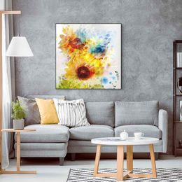 Bilderwelten Wechselbild Aquarell Blumen Sonnenblumen