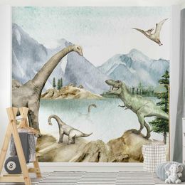 Fototapete Urzeitliche Oase der Dinosaurier