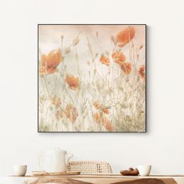 Bilderwelten Wechselbild Mohnblumen und Gr&auml;ser im Feld