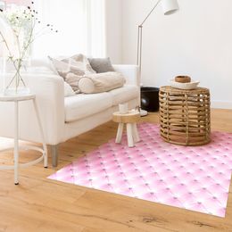 Bilderwelten Vinylteppich Motiv rosa Vinylmatte - Diamant Rosa Luxus - Retro K&uuml;che Badezimmer Flur