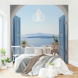 Fototapete Santorini Blick &uuml;ber das Meer