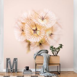 Bilderwelten Fototapete Blumen Landhaus Wandtapete pastell - Pastellfarbener Bl&uuml;tenstrau&szlig; II - Deko Wohnzimmer Schlafzimmer