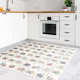 Bilderwelten Vinylteppich Aquarell Blumen Landhaus