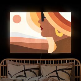 Bilderwelten LED-Wechselbild Frau mit Sonnenbrille