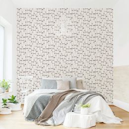 Bilderwelten Fototapete Nat&uuml;rliches Muster Zellen Muster in Grau Bildtapete Wohnzimmer,Badezimmer Vliestapete inkl. Kleister oder selbstklebend