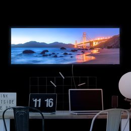 LED-Wechselbild Golden Gate Bridge am Abend