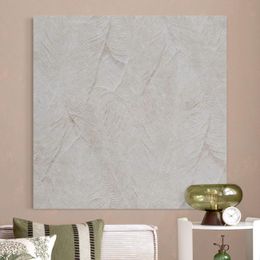 Akustikbild Zarte Federn in Creme