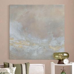 Akustikbild Gemalter Marmor in zartem Creme