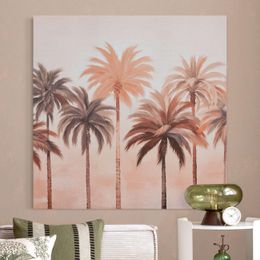 Akustikbild Palmensilhouette in Rosa II