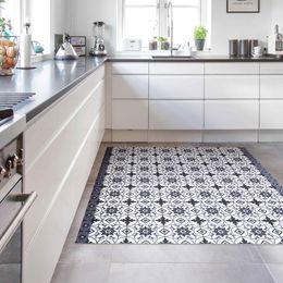 Bilderwelten Vinylteppich Geometrischer Fliesenmix Blume Violett