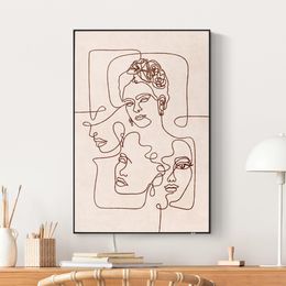Bilderwelten LED-Wechselbild Boho Line Art - Portraits