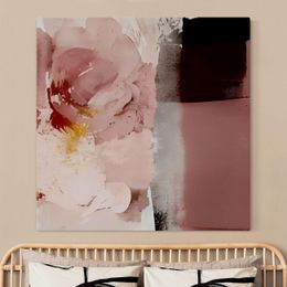 Akustikbild Abstrakte Blume Rosa