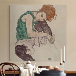 Akustikbild Egon Schiele - Sitzende Frau mit hochgezogenem Knie