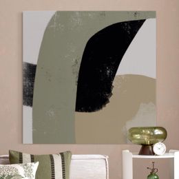 Akustikbild Komposition Schwarz Beige und Salbei II