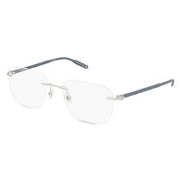 Montblanc MB0222O Brille Unisex | Fassung: Randlos, Eckig, Silber Grau