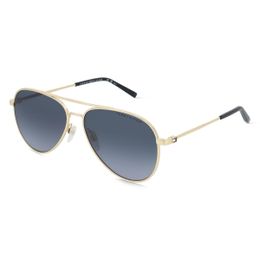 Tommy Hilfiger TH 2336/S | Herren-Sonnenbrille | Fassung: Vollrand, Pilot, Edelstahl, Gold | Glasfarbe: Grau