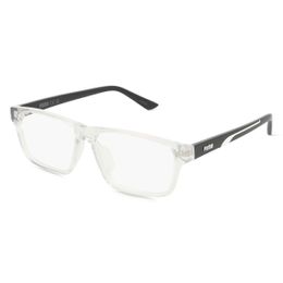 Puma PU0477OA ESSENTIAL Brille Herren | Fassung: Vollrand, Quadratisch, Schwarz Transparent