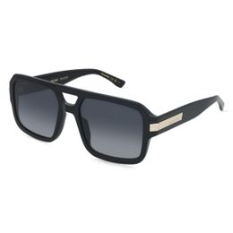 Dsquared2 D2 0197/S | Herren-Sonnenbrille | Fassung: Vollrand, Pilot, Acetat, Schwarz | Glasfarbe: Grau