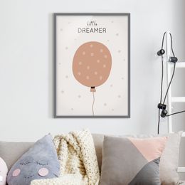Bild mit Rahmen Boho Luftballon - Little dreamer