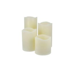 H&ouml;ffner LED Kerzen 4er Set creme Kunststoff,Wachs Ma&szlig;e (cm): B: 28 H: 17 T: 9.3 &raquo; H&ouml;ffner