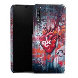 DeinDesign Galaxy A70 Handy Premium Case Smartphone Handyh&uuml;lle Schutzh&uuml;lle gl&auml;nzend 1. Fck 1. Fc Kaiserslautern Heart Premium Case
