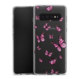 DeinDesign Galaxy S10 Plus Handy Silikon H&uuml;lle Case transparent Handyh&uuml;lle Butterfly Motiv Ohne Hintergrund Muster Silikon Case
