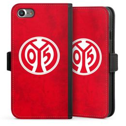 DeinDesign iPhone SE (2020) Handy Klapph&uuml;lle Handyh&uuml;lle aus Kunst Leder schwarz Flip Case 1. Fsv Mainz 05 E.V. Nullf&uuml;nfer Official Licensed Product Sideflip mit 