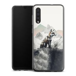 DeinDesign Galaxy A50 Handy Silikon H&uuml;lle Case transparent Handyh&uuml;lle Nature Mountain Fox Silikon Case