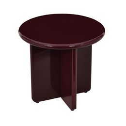 Mid.you Couchtisch, Rot, Holzwerkstoff, rund, X-Form, 50x45x50 cm, Wohnzimmer, Wohnzimmertische, Couchtische