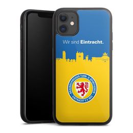 DeinDesign iPhone 11 Handy Gallery Case Handyh&uuml;lle 9H Geh&auml;rtetes Glas R&uuml;ckseite H&uuml;lle Official Licensed Product Logo Eintracht Braunschweig Gallery Case