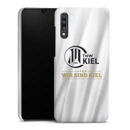 DeinDesign Galaxy A70 Handy Premium Case Smartphone Handyh&uuml;lle Schutzh&uuml;lle gl&auml;nzend Official Licensed Product Thw Kiel Handball Premium Case