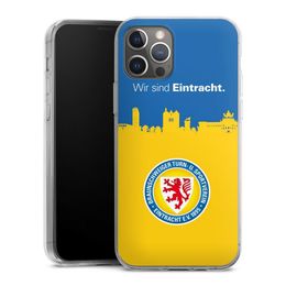 DeinDesign iPhone 12 Pro Handy Silikon H&uuml;lle Case transparent Handyh&uuml;lle Logo Eintracht Braunschweig Official Licensed Product Silikon Case