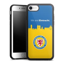 DeinDesign iPhone SE (2020) Handy Gallery Case Handyh&uuml;lle 9H Geh&auml;rtetes Glas R&uuml;ckseite H&uuml;lle Eintracht Braunschweig Official Licensed Product Logo Gallery Case