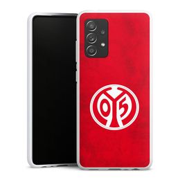 DeinDesign Galaxy A52s 5G Handy Silikon H&uuml;lle Case wei&szlig; Handyh&uuml;lle Nullf&uuml;nfer 1. Fsv Mainz 05 E.V. Official Licensed Product Silikon Case