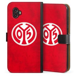 DeinDesign Galaxy XCover 6 Pro Handy Klapph&uuml;lle Handyh&uuml;lle aus Kunst Leder schwarz Flip Case 1. Fsv Mainz 05 E.V. Nullf&uuml;nfer Official Licensed Product Sideflip 