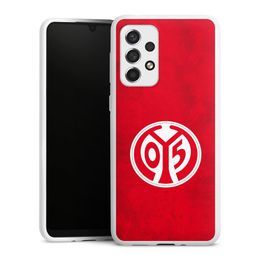 DeinDesign Galaxy A33 5G Handy Silikon H&uuml;lle Case wei&szlig; Handyh&uuml;lle 1. Fsv Mainz 05 E.V. Nullf&uuml;nfer Official Licensed Product Silikon Case