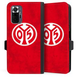 DeinDesign Xiaomi Redmi Note 10 Pro Handy Klapph&uuml;lle Handyh&uuml;lle aus Kunst Leder schwarz Flip Case Nullf&uuml;nfer 1. Fsv Mainz 05 E.V. Official Licensed Product 