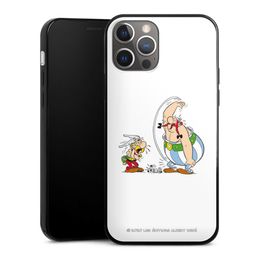 DeinDesign iPhone 12 Pro Handy Slim Case extra d&uuml;nn Silikon Handyh&uuml;lle schwarz H&uuml;lle Obelix Official Licensed Product Asterix Silikon Slim Case