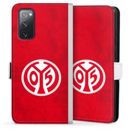 DeinDesign Galaxy S20 FE Handy Klapph&uuml;lle Handyh&uuml;lle aus Kunst Leder wei&szlig; Flip Case 1. Fsv Mainz 05 E.V. Nullf&uuml;nfer Official Licensed Product Sideflip mit Lasche