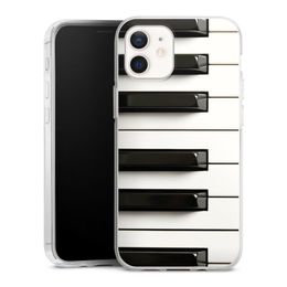 DeinDesign iPhone 12 Handy Silikon H&uuml;lle Case transparent Handyh&uuml;lle Klavier Music Piano Silikon Case