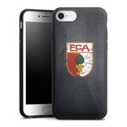 DeinDesign iPhone SE (2020) Handy Gallery Case Handyh&uuml;lle 9H Geh&auml;rtetes Glas R&uuml;ckseite H&uuml;lle Fc Augsburg Logo Official Licensed Product Gallery Case